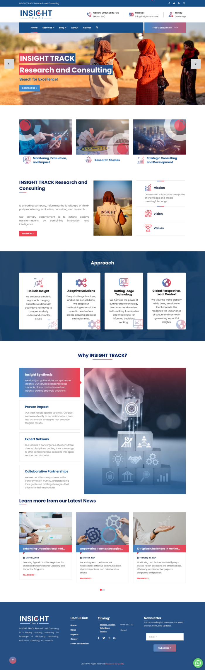 برمجة وتصميم موقع شركة Insight Track للأبحاث والاستشارات - Quality